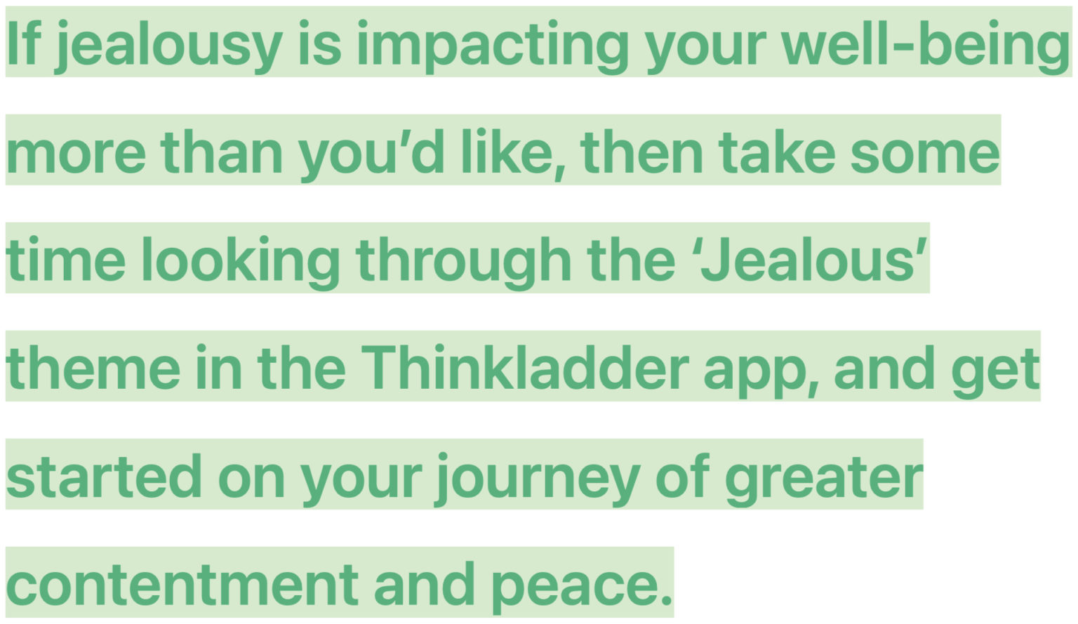 Jealous: Thinkladder Theme